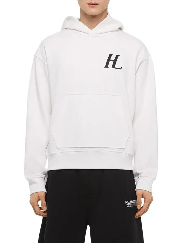 Helmut Lang Capsule Logo Graphic Hoodie - White