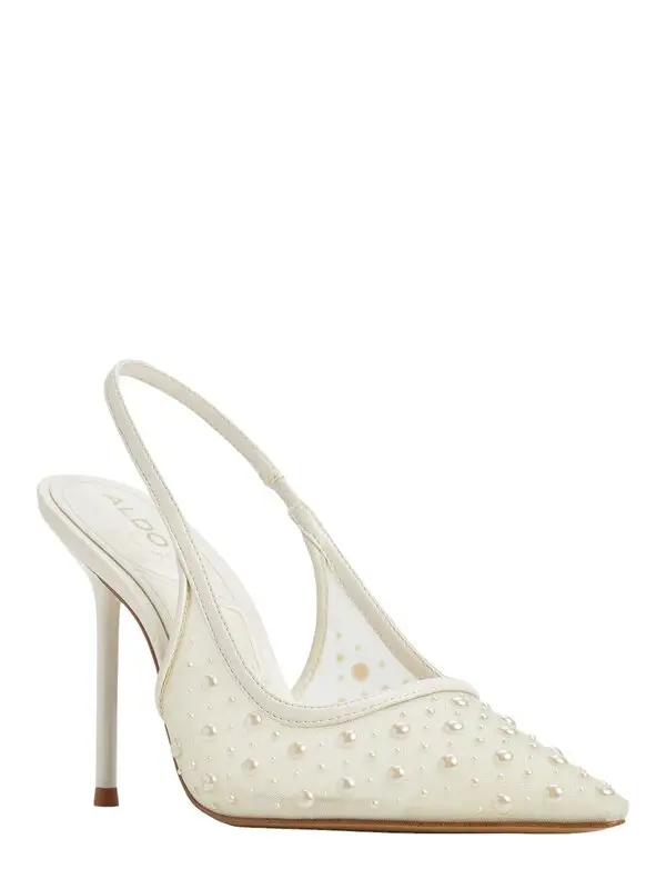 Aldo Pearlescent Slingback Pumps - Other White