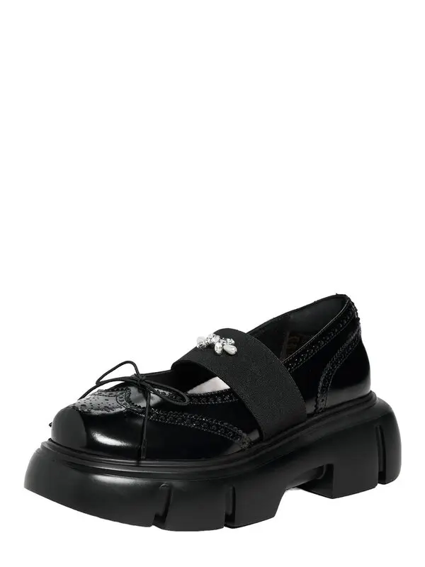 Simone Rocha Embellished Platform Brogues - Black/clear