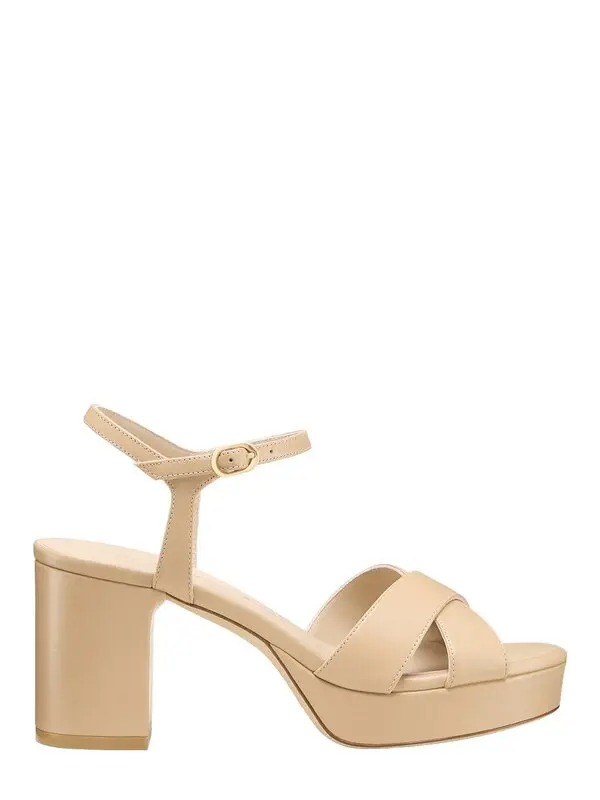 STUART WEITZMAN Dayna Platform 80 Sandals - Adobe