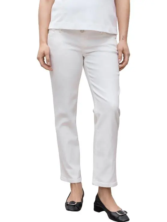 Mango Over-the-bump Straight Leg Maternity Jeans - White