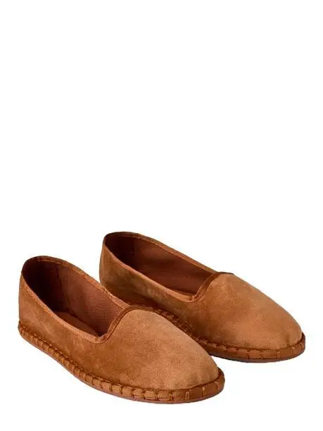 Mango Velour Loafer - Orange