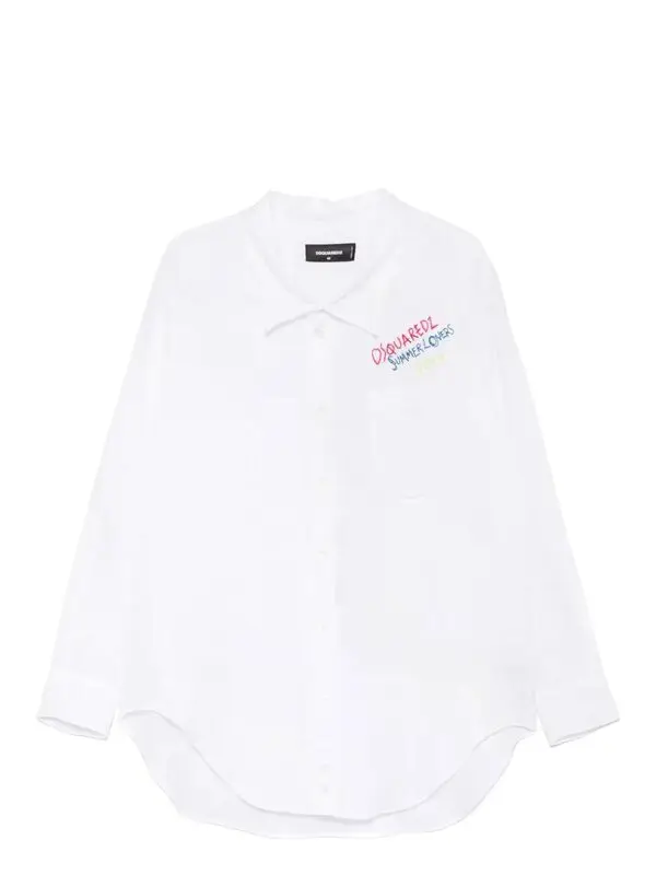 Dsquared2 Logo-embroidered Shirt - White
