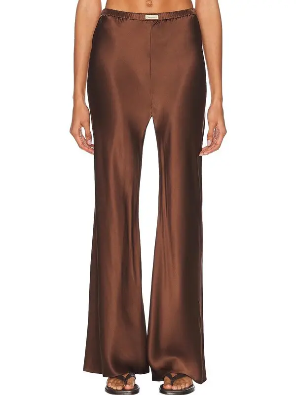 Comme Si Bias Cut Pant - Espresso