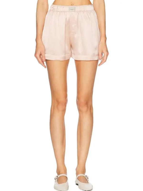 Comme Si La Boxer Silk Classica Short - Blush