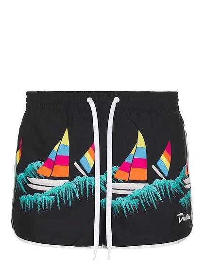 DUVIN DESIGN Sailing Tanning Swim Shorts - Black