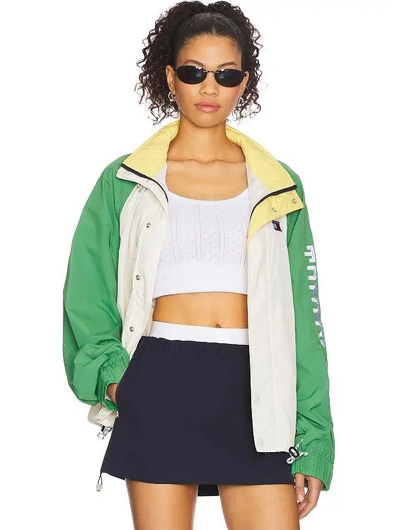 Tommy Hilfiger Colorblock Jacket - Ancient White & Coastal Green