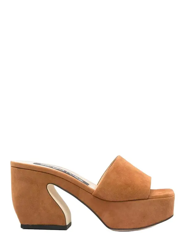 SERGIO ROSSI 100mm Sr Mules - Brown