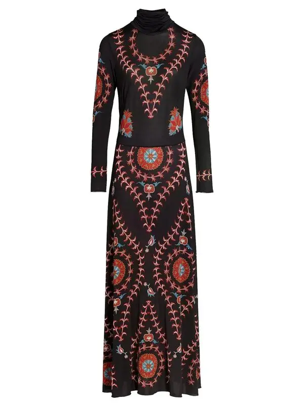 Giambattista Valli Silk Road Maxi Dress - Red