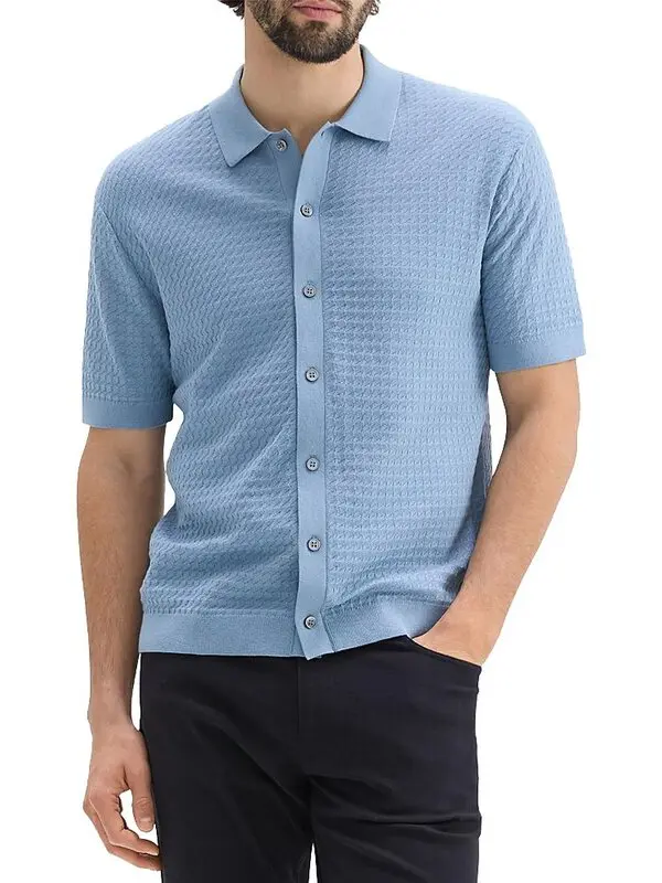 Theory Cairn Short-sleeve Sweater - Rainstorm