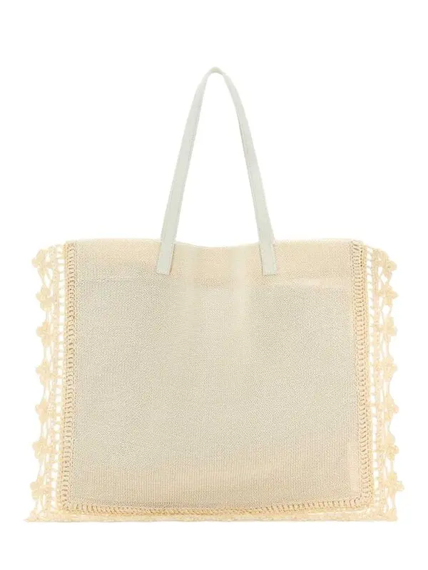 JW Anderson Crochet Shopping Bag - White