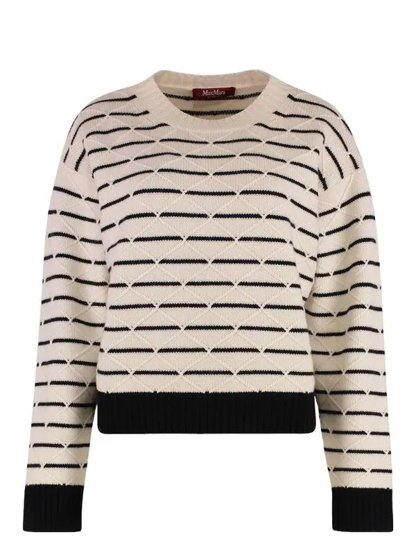 MAX MARA STUDIO Gettone Wool And Cashmere Sweater - White