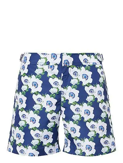 Orlebar Brown Bulldog Floral Woven Swim Shorts - Night Iris