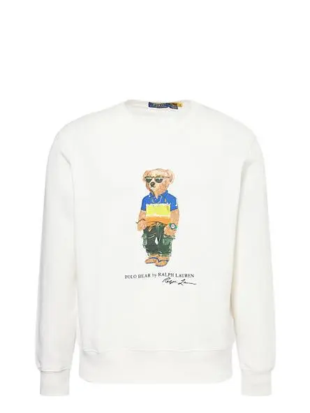 Ralph Lauren Bear-print Cotton-jersey Sweatshirt - Sp25 Nevis Bear