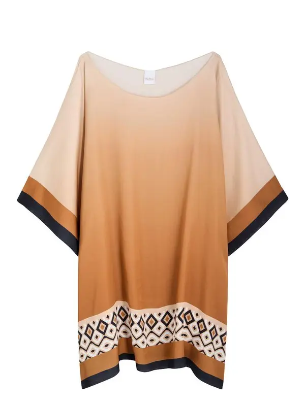 Max Mara Canzone Printed Satin Kaftan - Multicoloured 1
