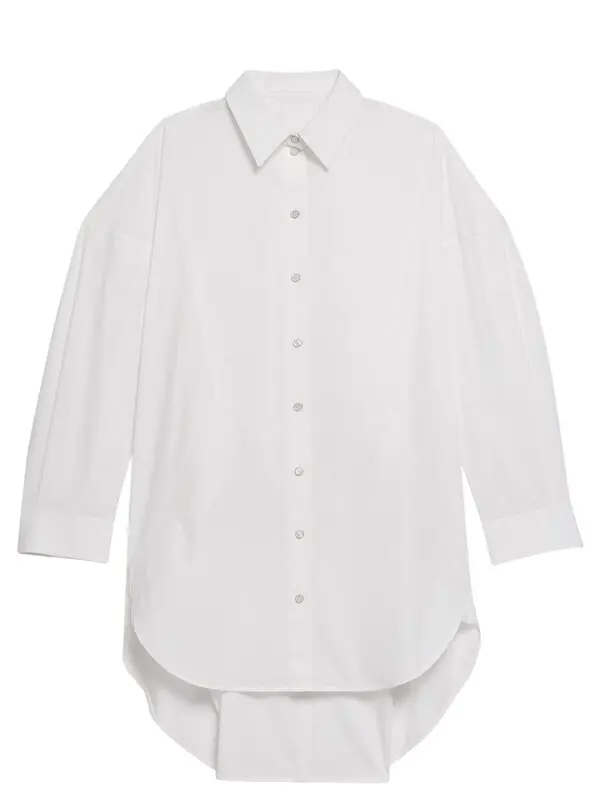Helmut Lang Long-sleeve Cotton Shirtdress - White - 100