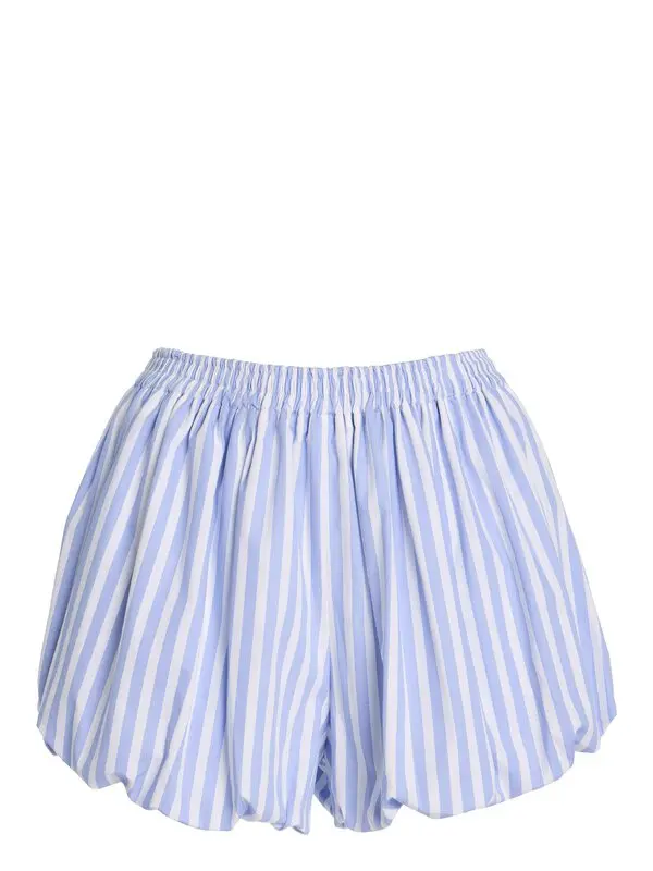 YAITTE Riviera Cotton-poplin Bubble Shorts - Stripe