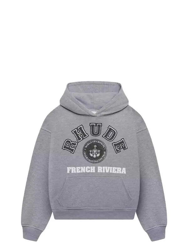 Rhude Logo-print Hoodie - Grey