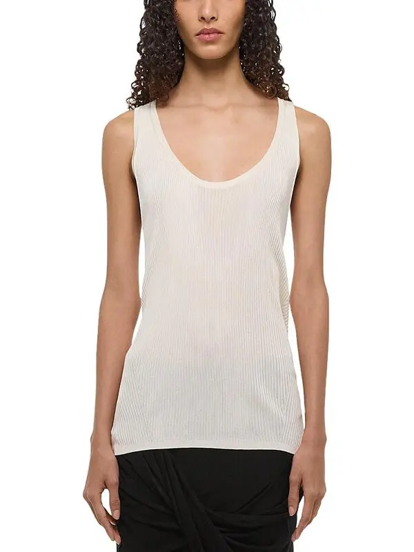 Helmut Lang Twisted Ribbed Tank Top - White