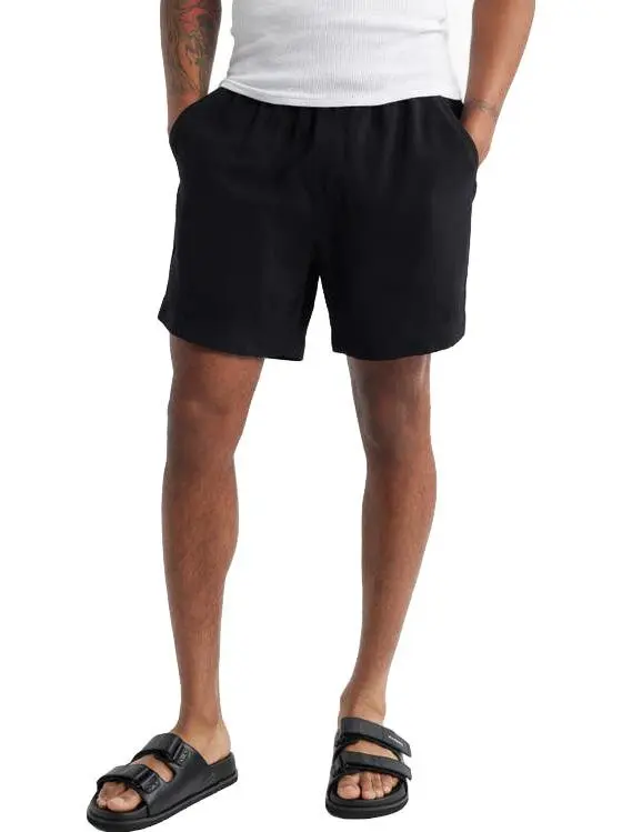 OPEN EDIT Drawstring Pull-on Shorts - Black