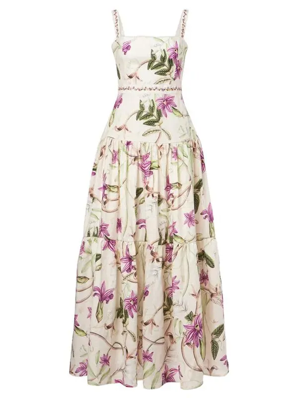 Agua Bendita Lima Printed Maxi Dress - Multicoloured