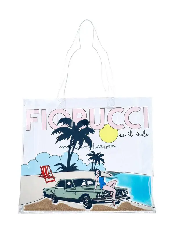 Fiorucci Logo Beach Tote Bag - Multicolour