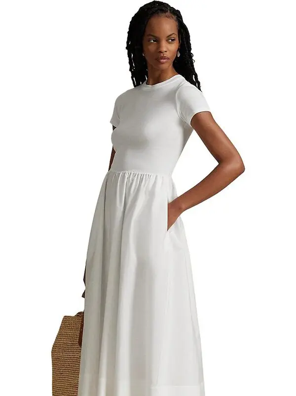 Ralph Lauren Cotton Short-sleeve A-line Dress - White