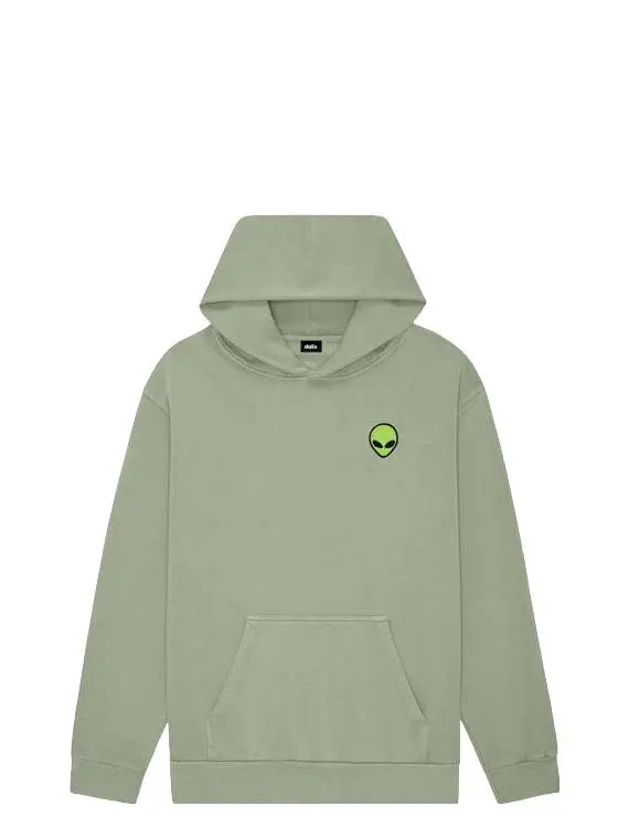 DALIX Alien Relaxed Fit Hoodie - Oil Green