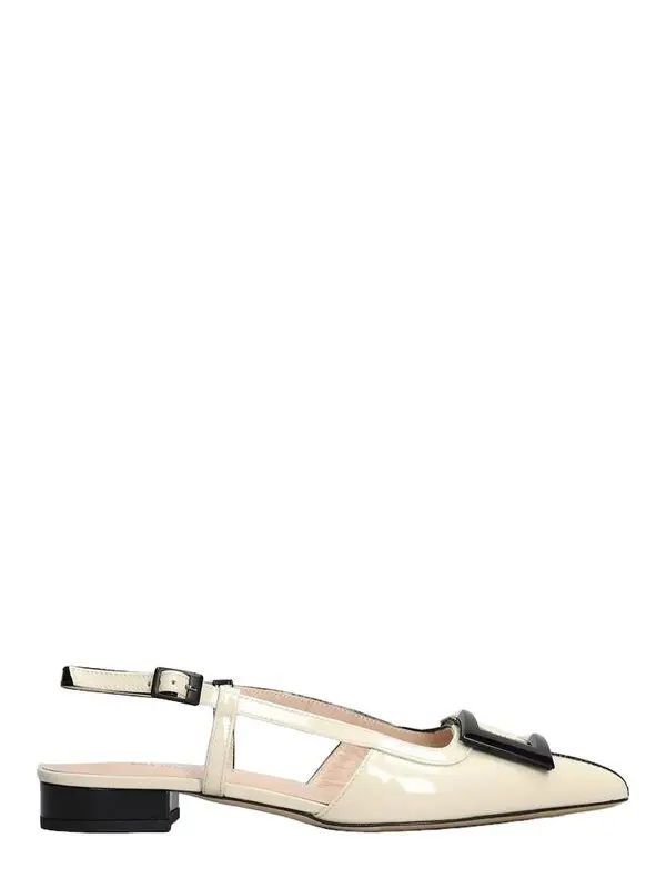 EVALUNA Pointed-toe Ballet Flats - Black