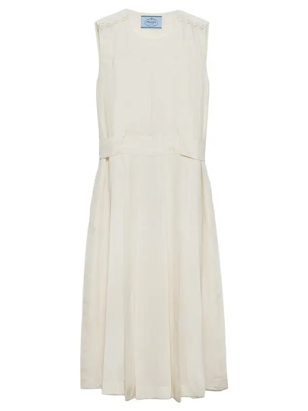 Prada Pongé Silk Sleeveless Dress - Ivory
