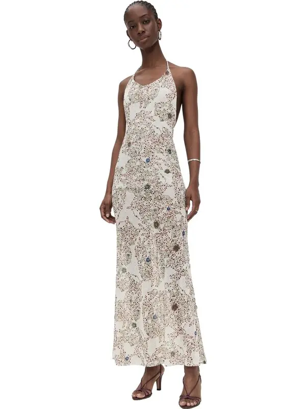 SIEDRES Floral Print Nensi Maxi Dress - Multi