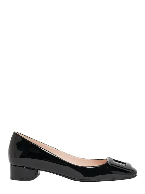 ROGER VIVIER Roundy Patent Buckle Ballerina Pumps - Nero