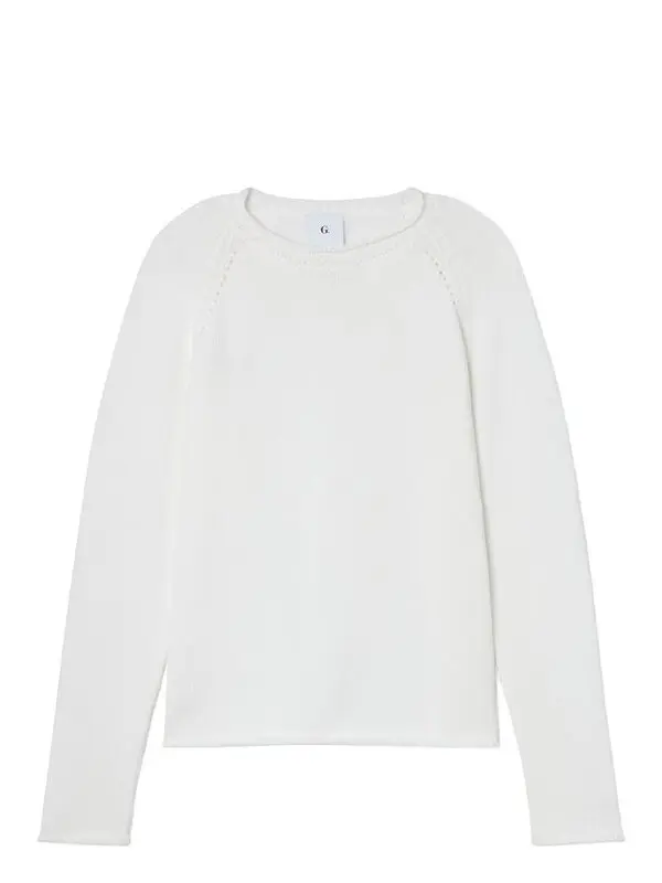 G. LABEL BY GOOP Brooke Cotton Sweater - Optic White
