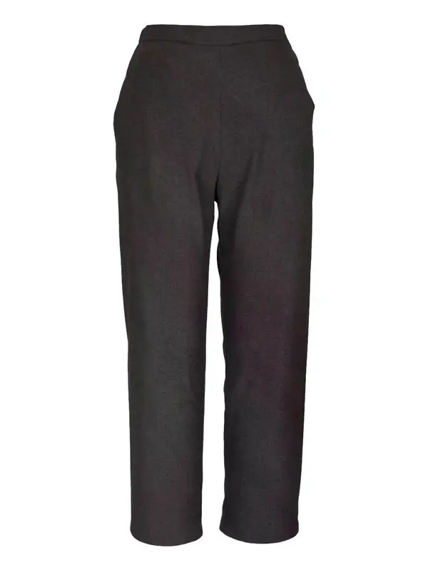 PETER COHEN Elasticated Straight Leg Trousers - Brown