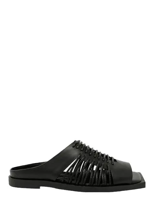 DANIELLA SHEVEL Gia Flat Slide Sandal - Black