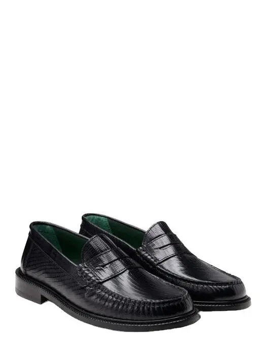 VINNY'S Yardee Penny Loafer - Brown Python