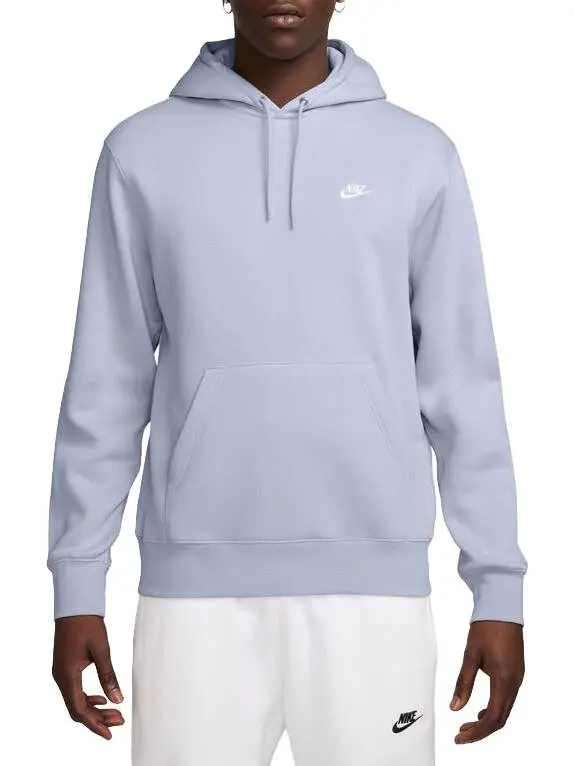 Nike Club Fleece Pullover Hoodie - Ghost/ White