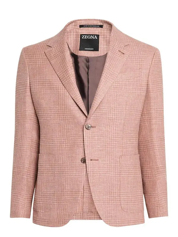 Zegna Crossover Check Sport Coat - Md Brw Ck