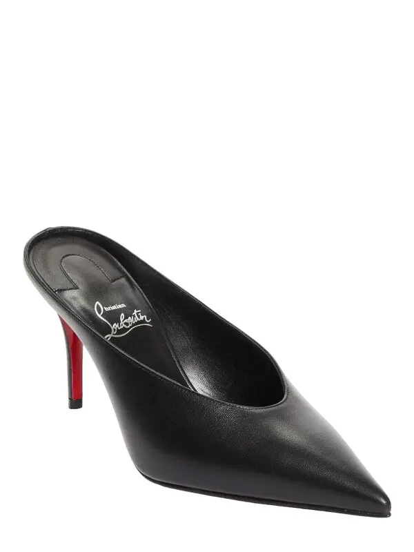 CHRISTIAN LOUBOUTIN Miss Z Slimimule Pointed Toe Mule - Black/lin Black