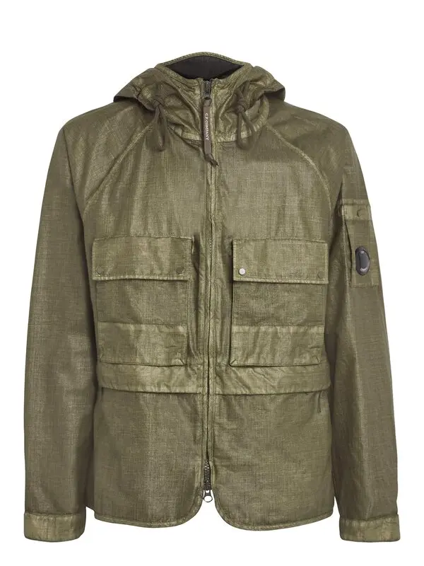 C.P. COMPANY Technical Rafia Drawstring-hood Jacket - Green
