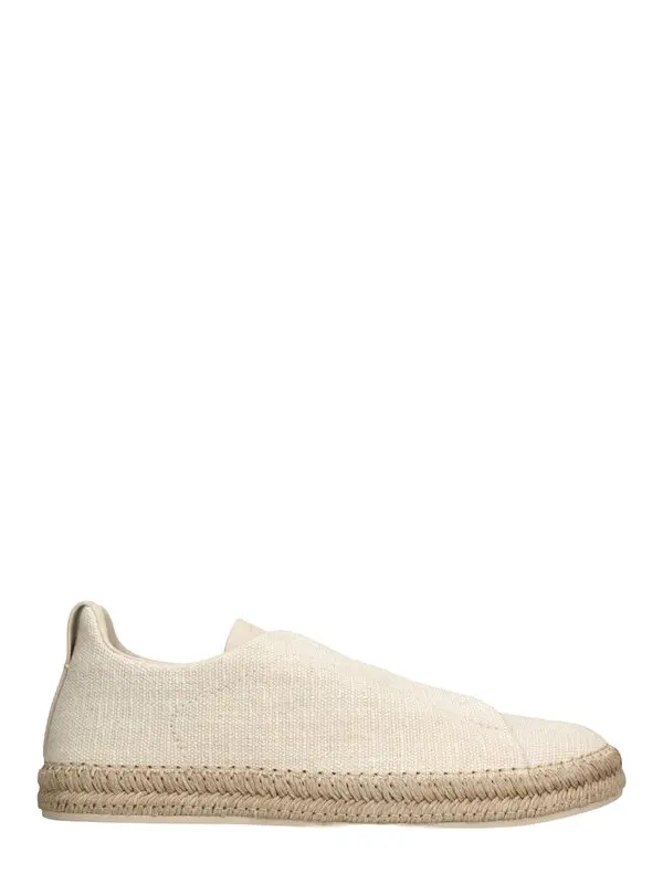 Zegna Canvas Triple Stitch Espadrilles - Beige