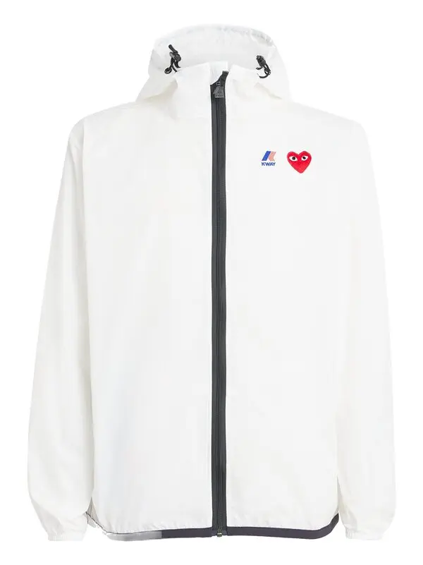 Play Comme Des Garcon X K-way Nylon Jacket - White