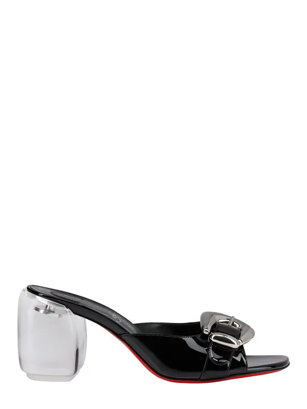 CHRISTIAN LOUBOUTIN Minny Leather Heeled Mules 70 - Red