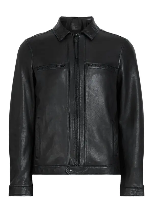All Saints Leather Luck Jacket - Black