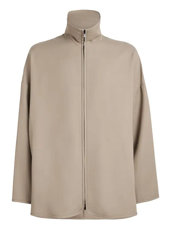 Fear Of God Virgin Wool-blend High-neck Jacket - Beige