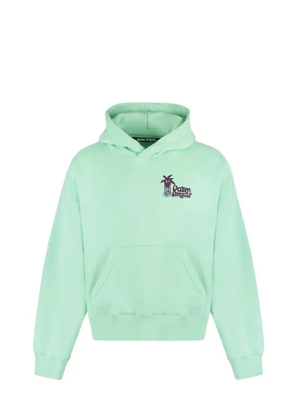 Palm Angels Cotton Hoodie - Green
