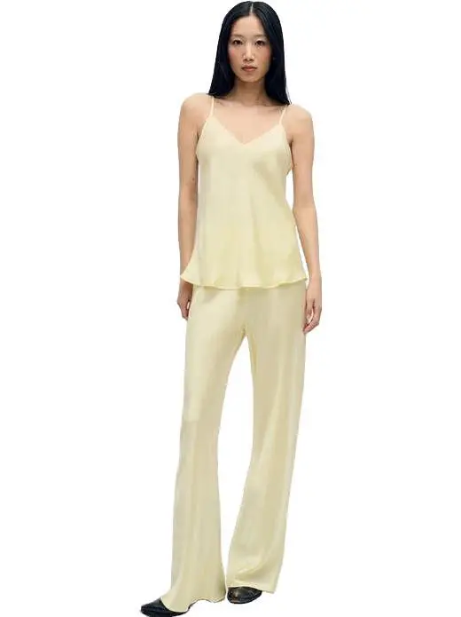 Silk Laundry Bias Cut Pants - Vanilla Flower