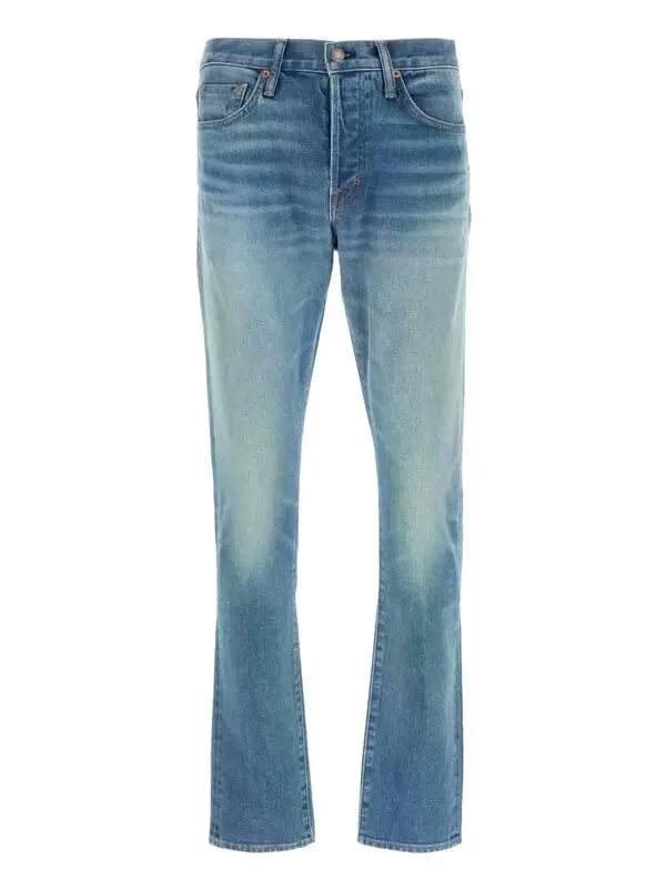 TOM FORD Logo-patch Jeans - Blue