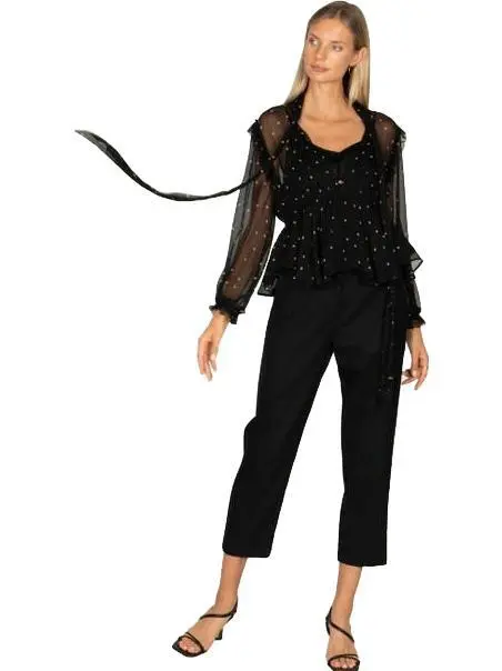 SECRET PON-PON Avelina Blouse - Black Polka Dot