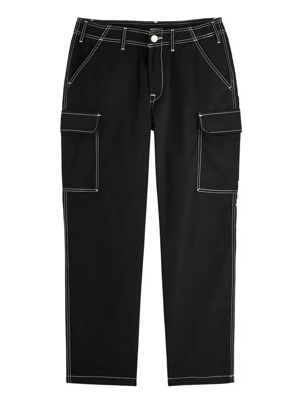 True Religion Straight-leg Twill Cargo Trousers - Black